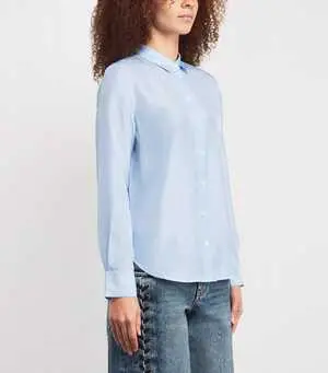 FRAME Silk Stripe Oxford Shirt