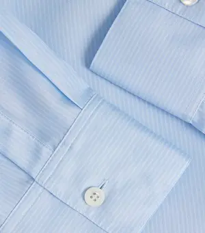 FRAME Silk Stripe Oxford Shirt