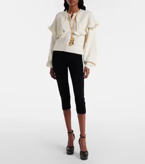 Chloé Ruffled Wool And Cashmere Cardigan
