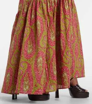 Etro Printed Cotton Maxi Dress - Green