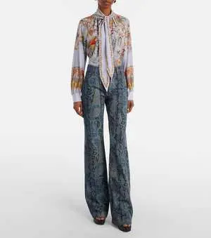 Etro Printed Flared Jeans
