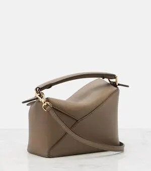 Loewe Puzzle Edge Mini Leather Top-handle Bag - Brown