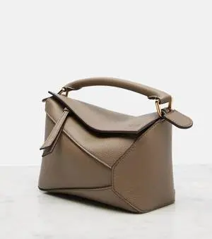 Loewe Puzzle Edge Mini Leather Top-handle Bag - Brown