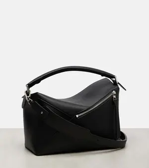 Loewe Medium Puzzle Edge Calf Leather Top-handle Bag - Black