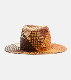 Ruslan Baginskiy Logo Straw Fedora - Multicoloured