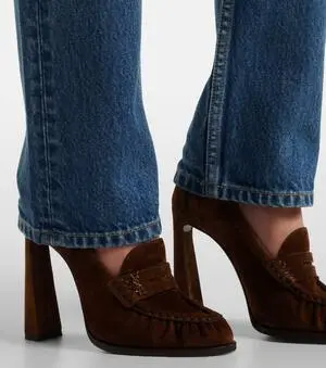 Saint Laurent Le Loafer 110 Suede Loafer Pumps