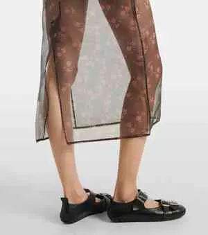 Simone Rocha Floral Midi Skirt