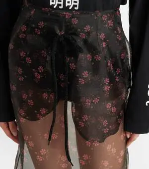 Simone Rocha Floral Midi Skirt