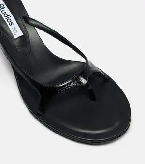 Acne Studios 60 Patent Leather Sandals - Black