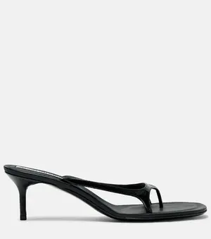 Acne Studios 60 Patent Leather Sandals - Black