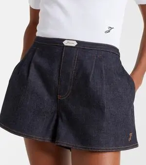 Jacquemus Logo Denim Shorts - Blue