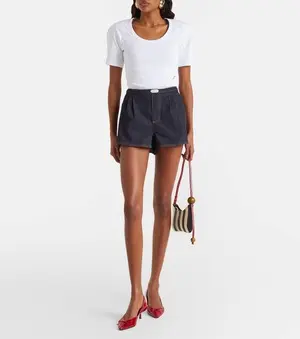 Jacquemus Logo Denim Shorts - Blue