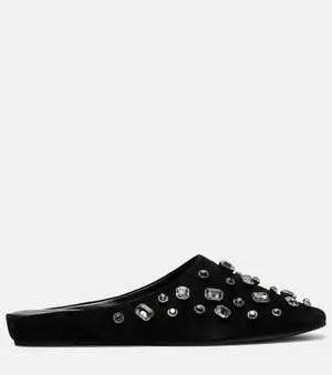 Veronica Beard Narcisa Crystal-embellished Mules
