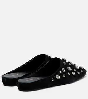 Veronica Beard Narcisa Crystal-embellished Mules