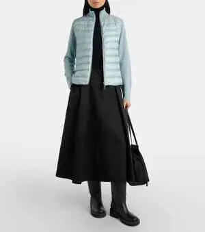 Moncler Down-paneled Virgin Wool Cardigan