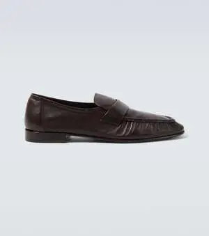 THE ROW Leather Loafers - Brown