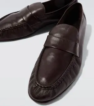 THE ROW Leather Loafers - Brown