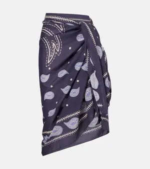 Johanna Ortiz Printed Cotton Beach Cover-up Blue