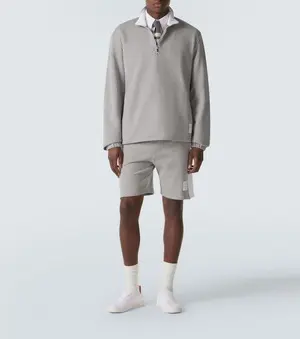 Thom Browne 4-bar Cotton Jersey Shorts