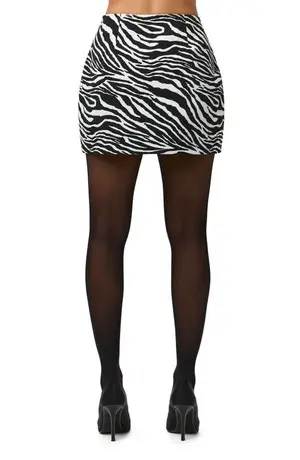 Naked Wardrobe Jacquard Zebra Stripe Mini Skirt