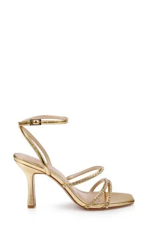 Badgley Mischka Paulette Ankle Strap Sandal - Gold Metallic
