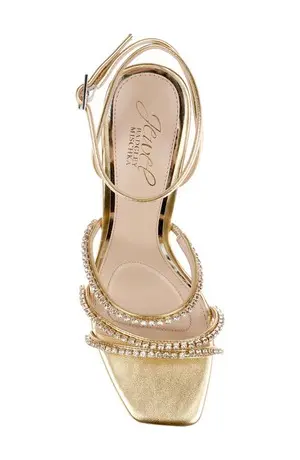 Badgley Mischka Paulette Ankle Strap Sandal - Gold Metallic