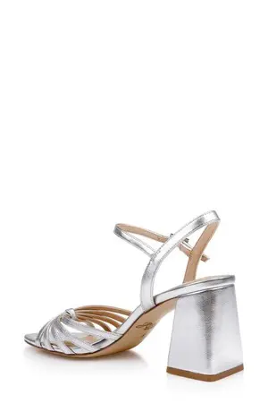Badgley Mischka Patience Ankle Strap Sandal - Silver Leather