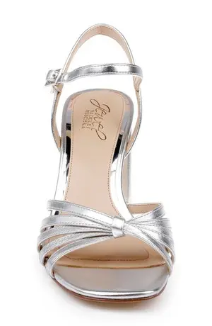 Badgley Mischka Patience Ankle Strap Sandal - Silver Leather