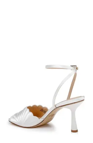 Badgley Mischka Paradise Ankle Strap Sandal - Ivory Satin