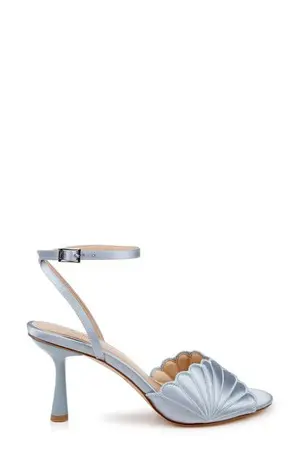 Badgley Mischka Paradise Ankle Strap Sandal - Mist Blue Satin