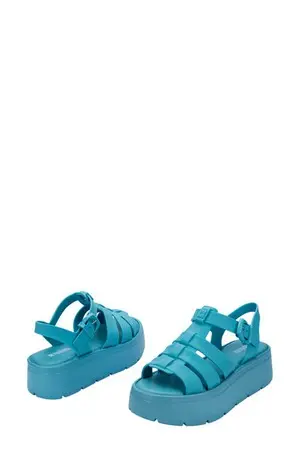 Melissa Platform Slingback Fisherman Sandals - Blue
