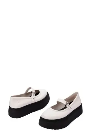 Melissa Soft Ballerina Platform Mary Jane - Black/white
