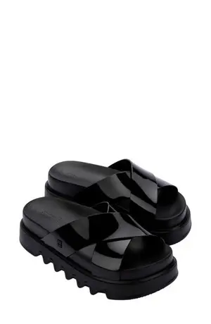 Women's Black Chunky Platform Sandals