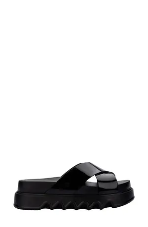 Melissa Cozy Cross Platform Slide Sandal - Black
