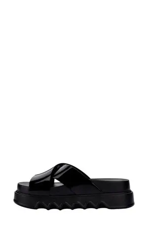 Melissa Cozy Cross Platform Slide Sandal - Black