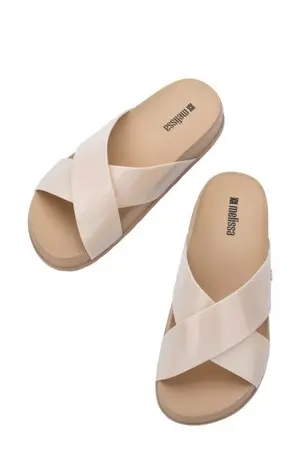 Melissa Cozy Cross Platform Slides - Beige