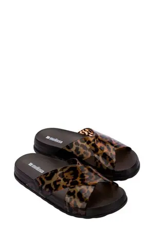 Melissa Cozy Cross Platform Slides - Dark Brown