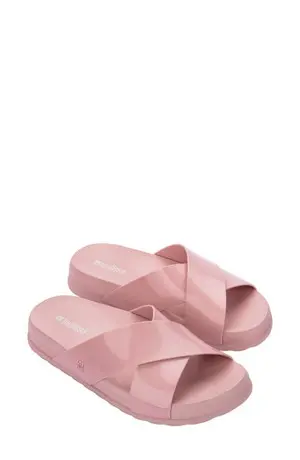 Melissa Cozy Cross Platform Slides - Pink