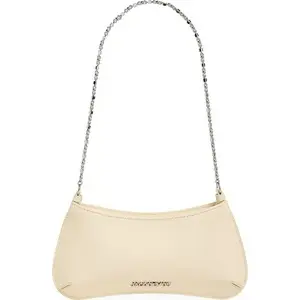 Jacquemus Le Petit Bisou Chaine Patent Shoulder Bag - Light Ivory 115