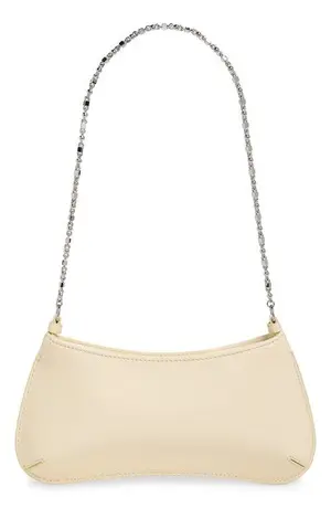 Jacquemus Le Petit Bisou Chaine Patent Shoulder Bag - Light Ivory 115