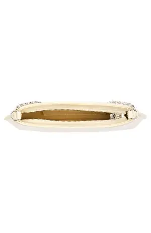 Jacquemus Le Petit Bisou Chaine Patent Shoulder Bag - Light Ivory 115