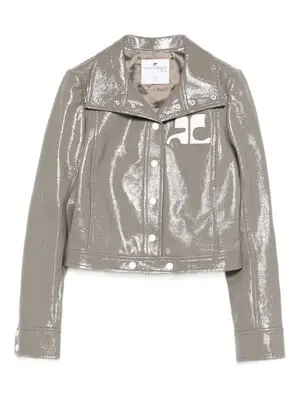 Women's Gray Leather Jackets