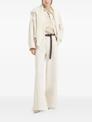 Brunello Cucinelli Linen And Cotton Blend Jacket - White