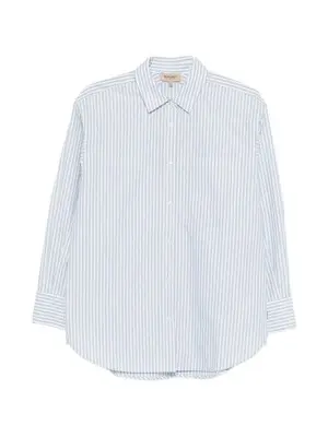 Woolrich Striped Cotton Shirt - Sky Blue