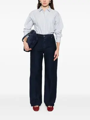 Woolrich Striped Cotton Shirt - Sky Blue