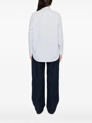 Woolrich Striped Cotton Shirt - Sky Blue