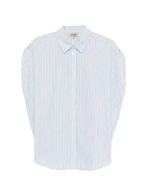 Woolrich Striped Cotton Shirt - Sky Blue