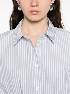 Woolrich Striped Cotton Shirt - Sky Blue