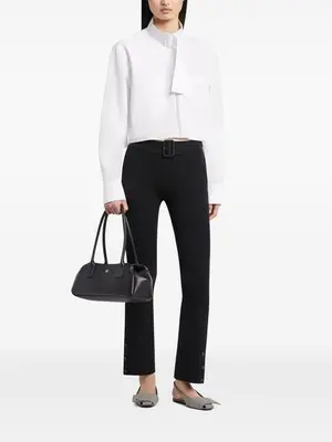 COURREGES Ribbed Knitted Capri Trousers