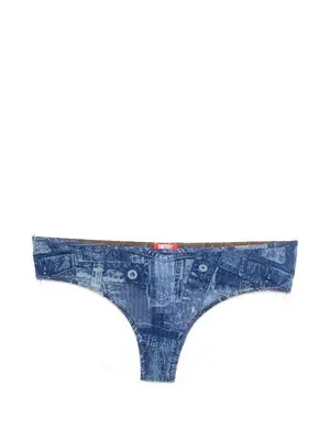DIESEL® Denim Print Briefs - Blue